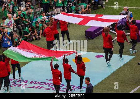 The teams take the field for the World Cup Group H soccer match between ...