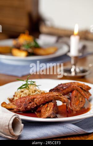 Traditional German Beef Rouladen Stuffed with Vegetable Stock Photo - Alamy
