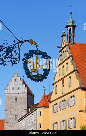 Inn boom, Rothenburg Gate, Spital, Dinkelsbuehl, Middle Franconia ...