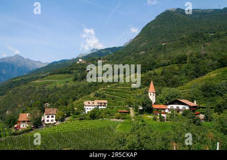 Church in Gratsch, Algund, South Tyrol, Italy Stock Photo - Alamy