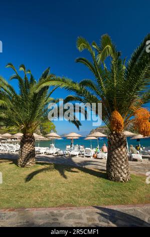 Hillside Club Beach near Fethiye, Turkish Aegean, Aegean Sea, Turkey ...