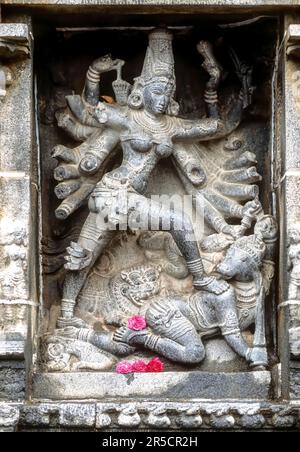 Statue of Goddess Durga in a temple, India Stock Photo - Alamy