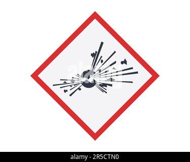 set of globally harmonized system hazard pictograms on white background ...