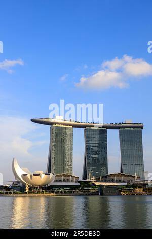 Marina Bay is an upscale area of skyscrapers, posh hotels and luxury ...