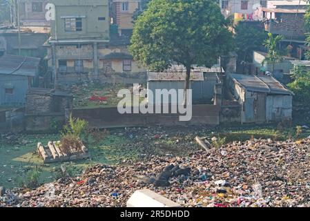 20..11.2022. West Bengal, India. waste disposal dumping ground place in ...