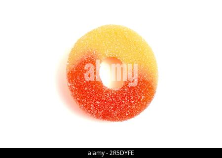 Classic Peach Ring Candies Isolated on a White Background Stock Photo ...
