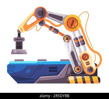 machinery factory production line illustration robotic arm mechanical ...