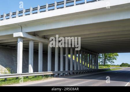 concrete columns like pillars of an automobile bridge Stock Photo - Alamy