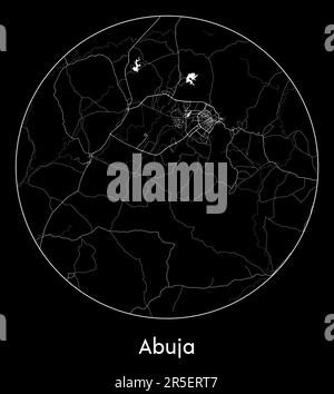 City Map Africa Nigeria Abuja vector illustration Stock Vector Image ...