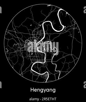 City Map Asia China Hengyang vector illustration Stock Vector Image ...