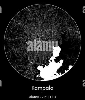 Vector city map of Kampala, Uganda Stock Vector Image & Art - Alamy