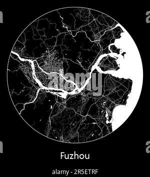 City Map Asia China Fuzhou vector illustration Stock Vector Image & Art ...