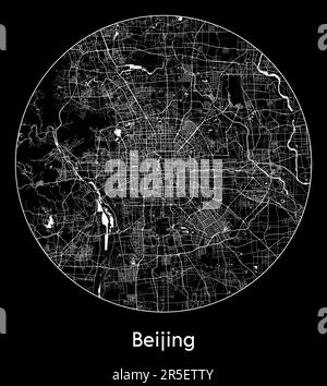 City Map Asia China Beijing vector illustration Stock Vector Image ...