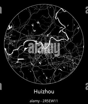 City Map Asia China Huizhou vector illustration Stock Vector Image ...
