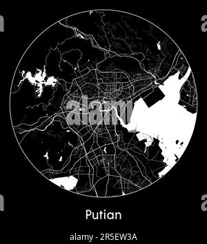 City Map Asia China Putian vector illustration Stock Vector Image & Art ...