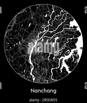 City Map Asia China Nanchang vector illustration Stock Vector Image ...