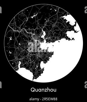 City Map Asia China Quanzhou vector illustration Stock Vector Image ...