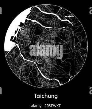City Map Asia China Taichung vector illustration Stock Vector Image ...