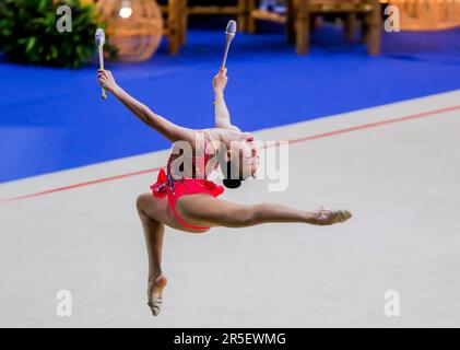 Manila, Philippines. 3rd June, 2023. Gold medalist Zhao Yating of China ...
