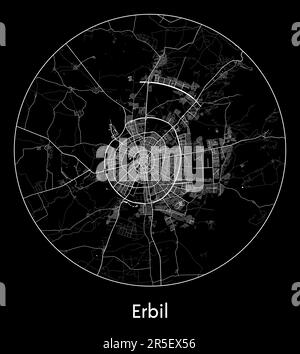 City Map Asia Iraq Erbil vector illustration Stock Vector Image & Art ...