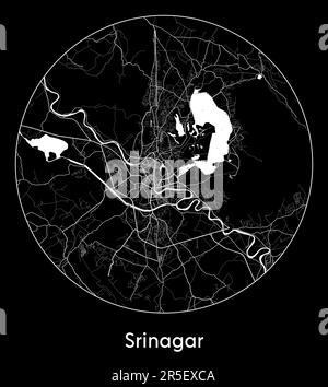 City Map Asia India Srinagar vector illustration Stock Vector Image ...