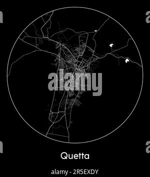 City Map Asia Pakistan Quetta vector illustration Stock Vector Image ...