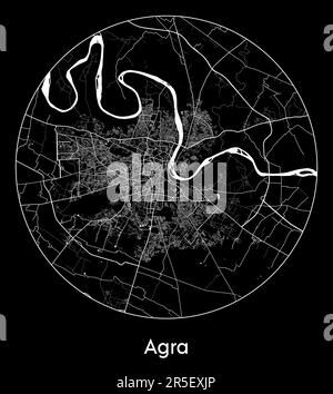 Vector city map of Agra, India Stock Vector Image & Art - Alamy