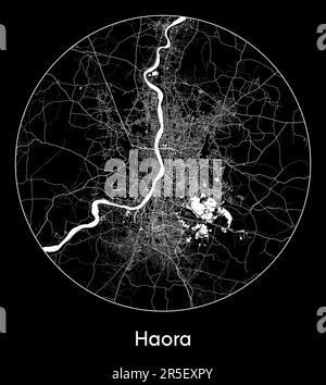 City Map Asia India Haora vector illustration Stock Vector Image & Art ...