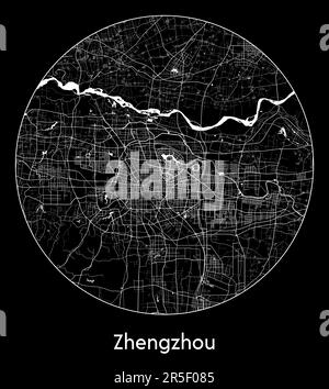 City Map Asia China Zhengzhou vector illustration Stock Vector Image ...