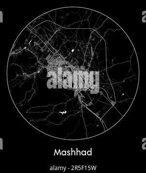 City Map Asia Iran Mashhad vector illustration Stock Vector Image & Art ...