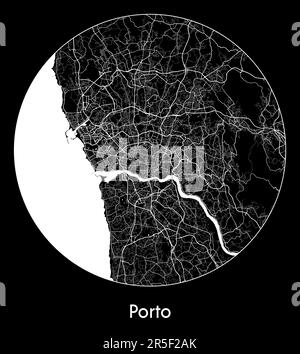 Vector city road map of Porto, Portugal Stock Vector Image & Art - Alamy