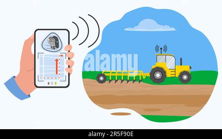 Remote control of plowing field for planting agricultural plants using ...
