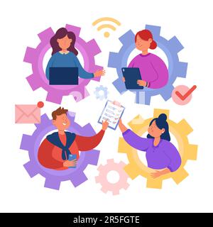 Strong dedicated team, effective cooperation and teamwork of employees ...