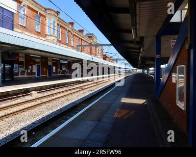 Harwich, Essex - 3 June 2023 : Railway station clock Stock Photo - Alamy