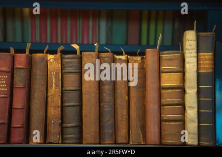 A shelf of rare and treasured books catalogued and displayed at the ...