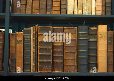 A shelf of rare and treasured books catalogued and displayed at the ...