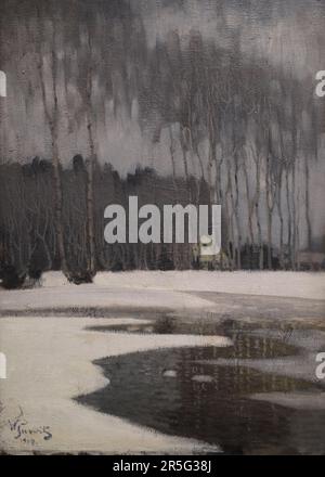 Vilhelms Purvitis (1872-1945). Latvian painter. Winter, ca. 1910. Oil ...