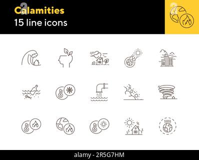 Calamities line icons Stock Vector Image & Art - Alamy