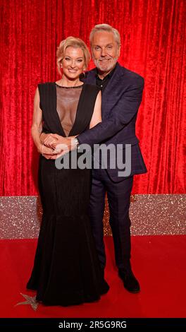 Brian Conley and Gillian Taylforth attend the British Soap Awards 2023 ...