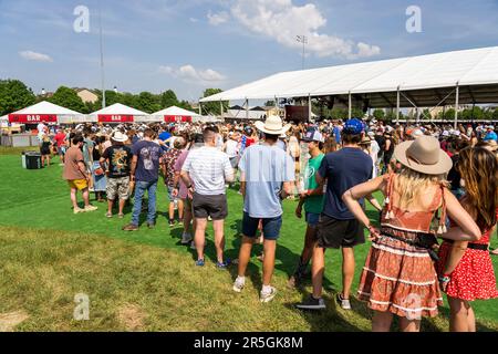 Festivalgoers are seen at Railbird Music Festival on Saturday, June 3 ...