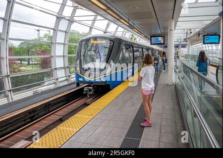 Skytrain Main street-Science World Station entrance, Vancouver British ...