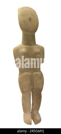 Ancient Greek Cycladic female figurine of the canonical type ...