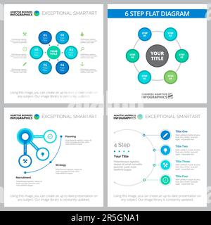 Collage of original business infographic diagrams with maps Stock ...