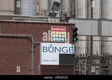 Danville - Circa June 2023: Bunge grain and soybean processing facility ...