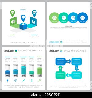 Collage of graphic business infographic charts Stock Vector Image & Art ...