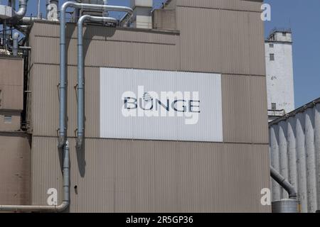 Danville - Circa June 2023: Bunge grain and soybean processing facility ...
