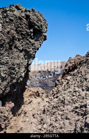 Cold volcanic lava in Vesuvius crater - Naples - Italy Stock Photo - Alamy
