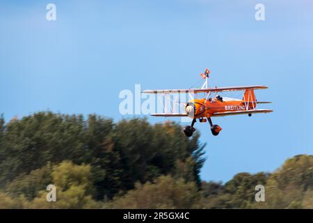 Breitling Wingwalker - Boeing Stearman Stock Photo - Alamy