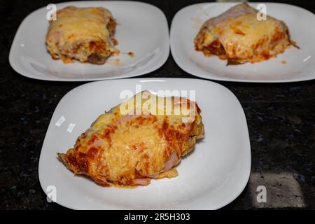Traditional filet mignon steak parmigiana Stock Photo - Alamy