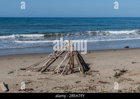 Strange structures at the Goleta seaside near Santa Barbara, Southern ...